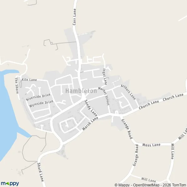 Map Hambleton: map of Hambleton, Wyre FY6 9 and practical information