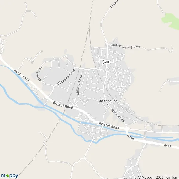 Map Stonehouse: map of Stonehouse (Railway Station), Stroud GL10 2QA ...