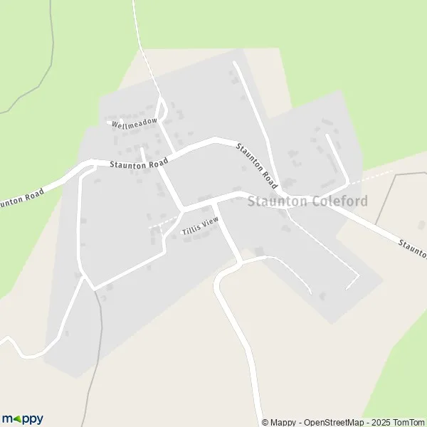 Map Staunton Coleford: map of Staunton Coleford, Forest of Dean GL16 8 ...