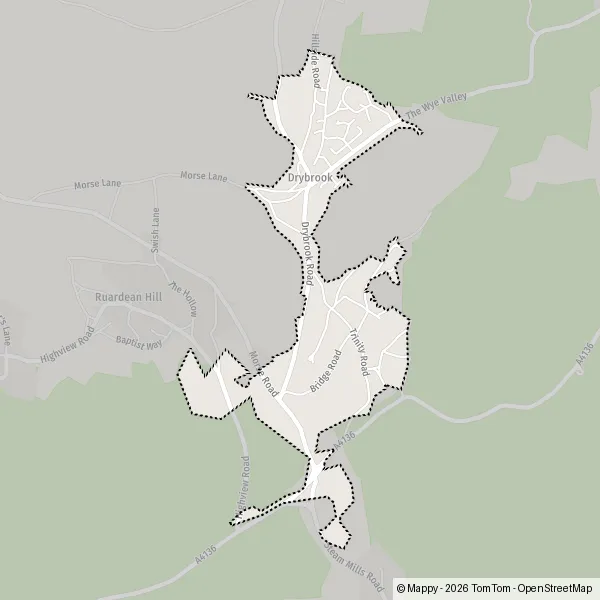 Map Drybrook: map of Drybrook, Forest of Dean GL17 9 and practical ...
