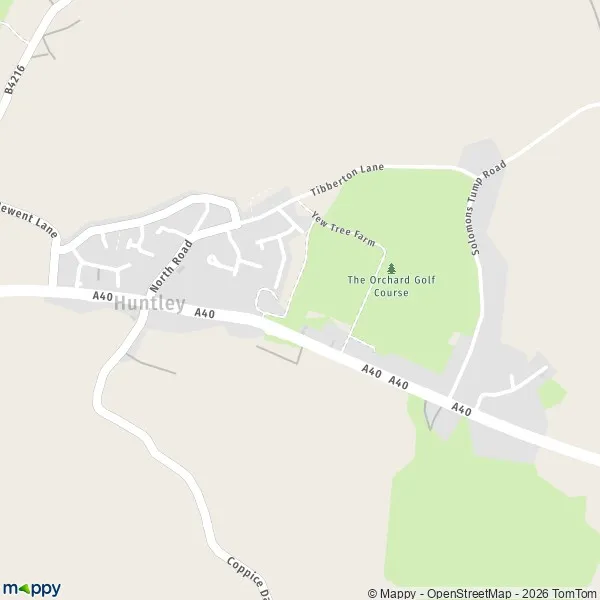 Map Huntley: map of Huntley, Forest of Dean GL19 3 and practical ...