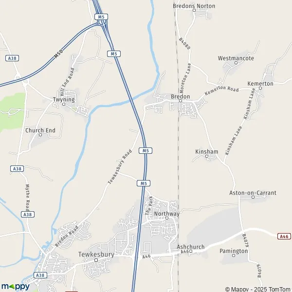 Map Bredon: map of Bredon, Wychavon GL20 7 and practical information