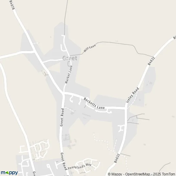 Map Greet: map of Greet, Tewkesbury GL54 5 and practical information