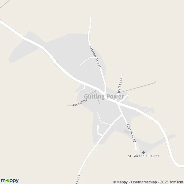 Map Guiting Power: map of Guiting Power, Cotswold GL54 5 and practical ...