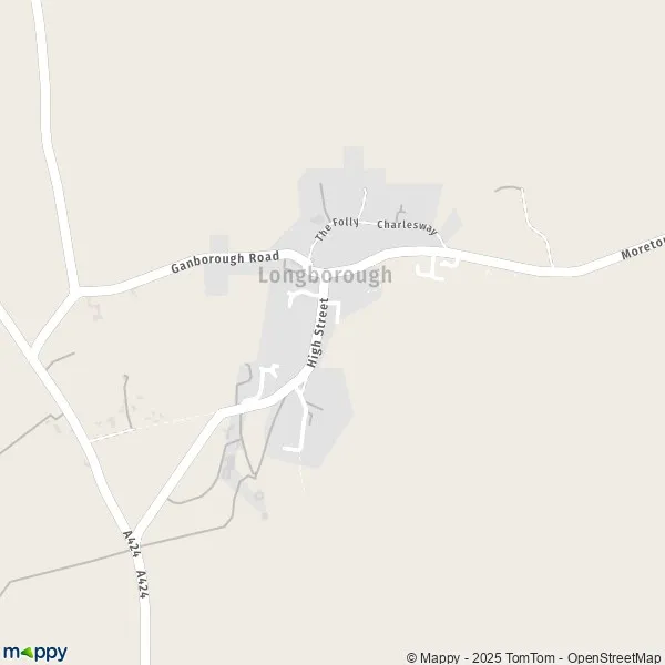 Map Longborough: map of Longborough, Cotswold GL56 0 and practical ...