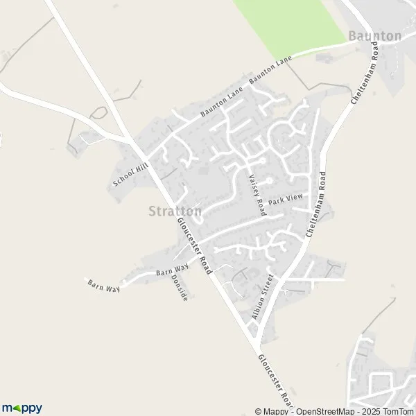 Map Stratton: map of Stratton, Cotswold GL7 2 and practical information