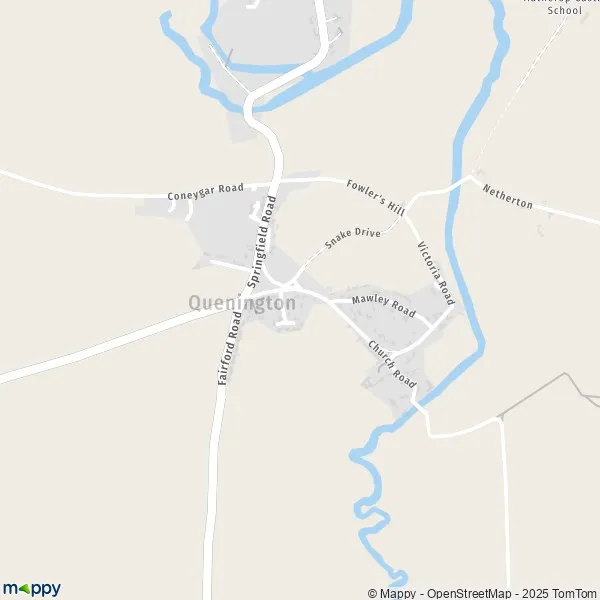 Map Quenington: map of Quenington, Cotswold GL7 5 and practical information