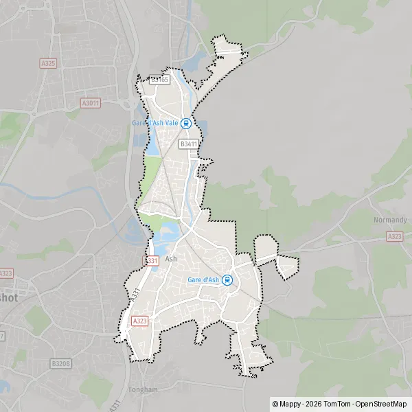 Map Ash Vale: map of Ash Vale (Railway Station), Guildford GU12 5LP and ...