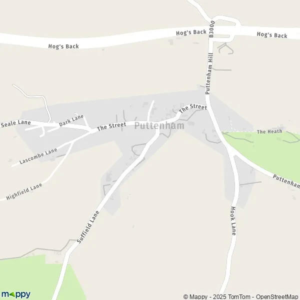 Map Puttenham: map of Puttenham, Guildford GU3 1 and practical information