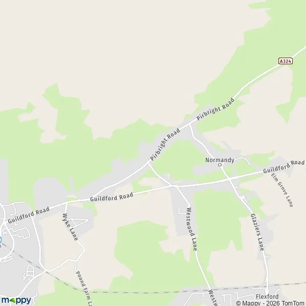 Map Normandy: map of Normandy, Guildford GU3 2 and practical information