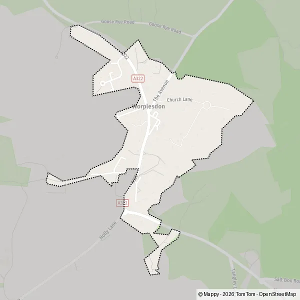 Map Worplesdon: map of Worplesdon, Guildford GU3 3 and practical ...