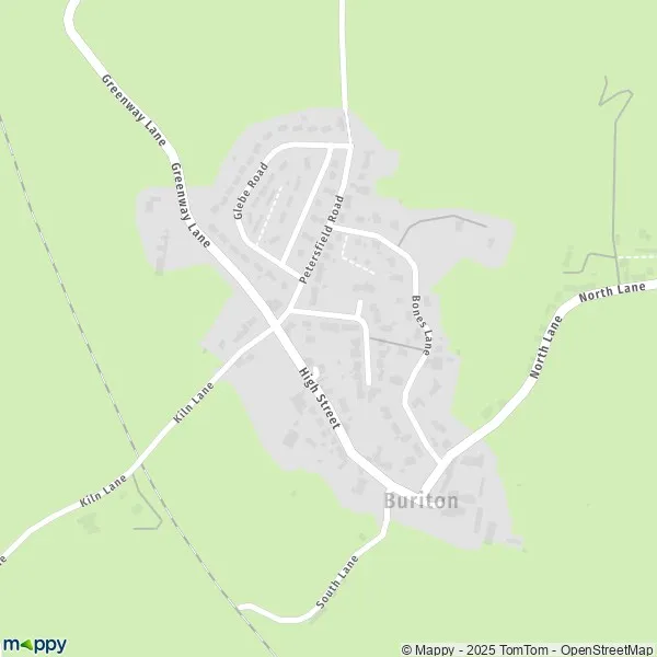 Map Buriton: map of Buriton, East Hampshire GU31 5 and practical ...