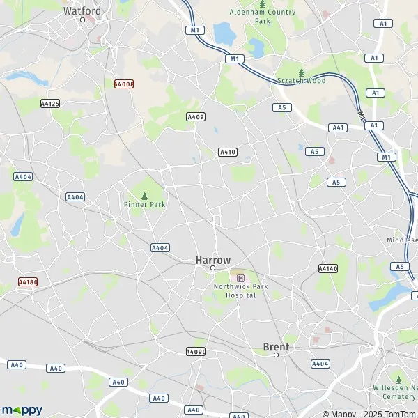 Map Harrow: map of Harrow (HA2 9) and practical information