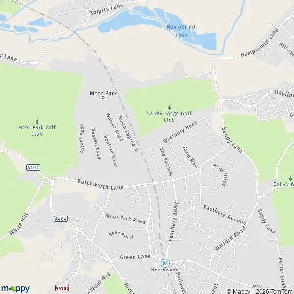 Map Moor Park: map of Moor Park, Three Rivers HA6 2 and practical ...