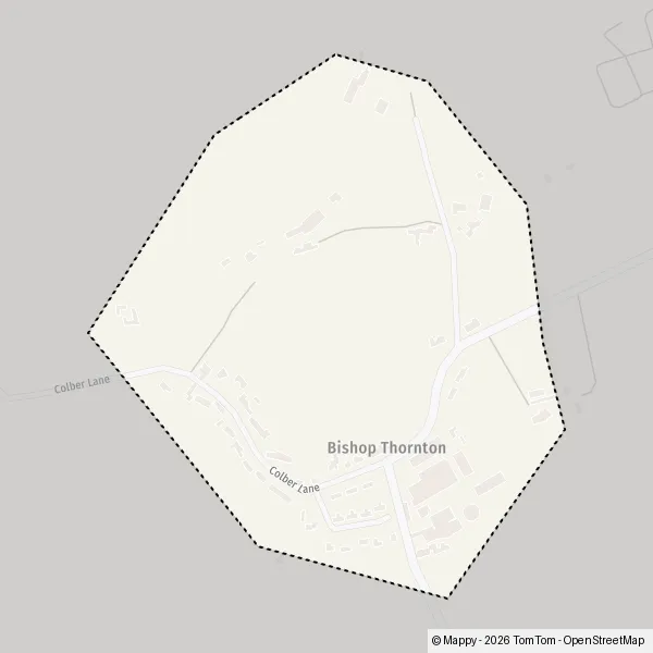 Map Bishop Thornton: map of Bishop Thornton, Hambleton HG3 3 and ...