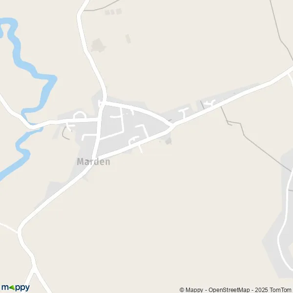 Map Marden: map of Marden, County of Herefordshire HR1 3 and practical ...