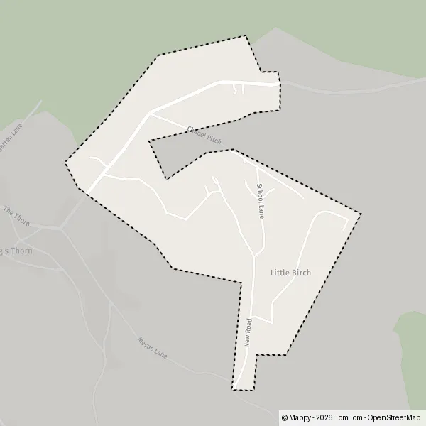 Map Little Birch: map of Little Birch, County of Herefordshire HR2 8 ...