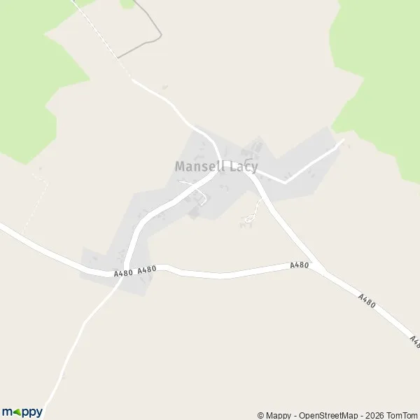Map Mansell Lacy: map of Mansell Lacy, County of Herefordshire HR4 7 ...
