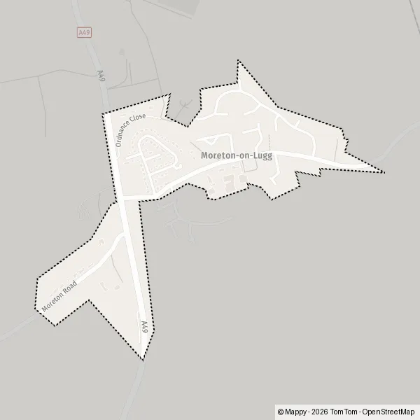 Map Moreton on Lugg: map of Moreton on Lugg, County of Herefordshire ...