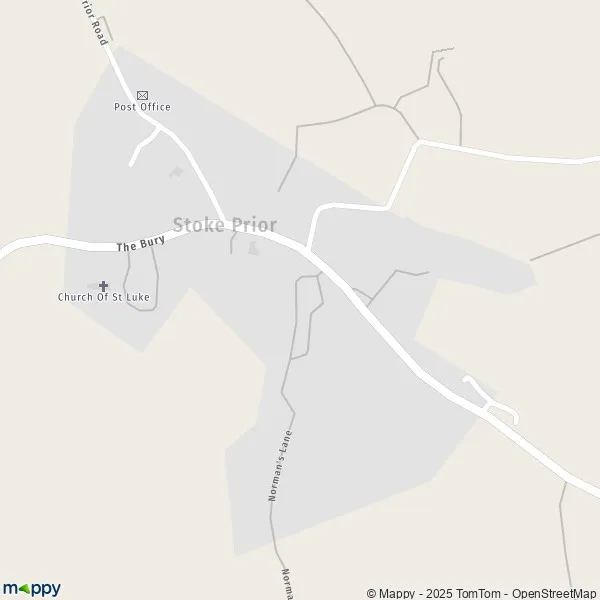 Map Stoke Prior: map of Stoke Prior, County of Herefordshire HR6 0 and ...