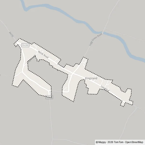Map Kingsland: map of Kingsland, County of Herefordshire HR6 9 and ...