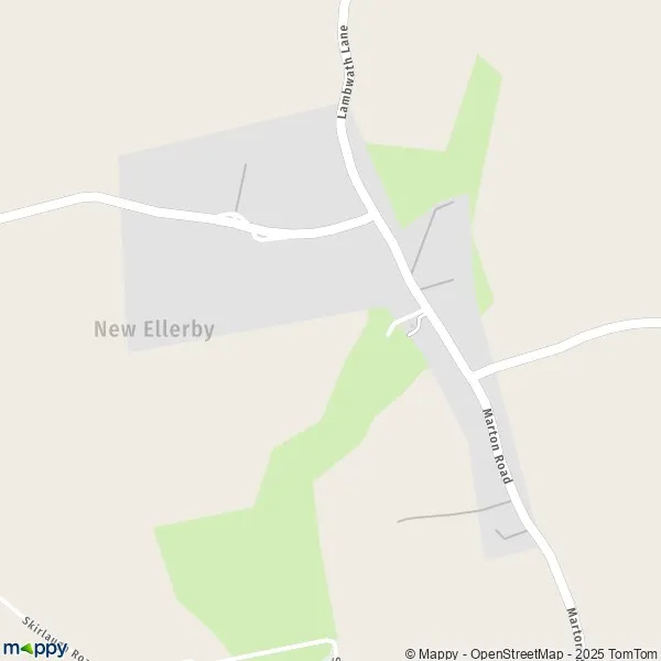 Map New Ellerby: map of New Ellerby, East Riding of Yorkshire HU11 5 ...