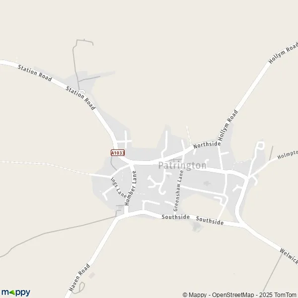 Map Patrington: map of Patrington, East Riding of Yorkshire HU12 0 and ...