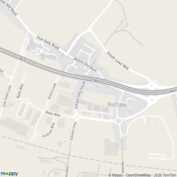 Map Melton: map of Melton, East Riding of Yorkshire HU14 3 and ...