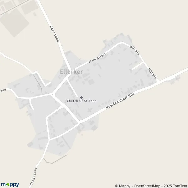 Map Ellerker: map of Ellerker, East Riding of Yorkshire HU15 2 and ...