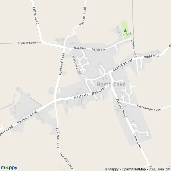 Map North Cave: map of North Cave, East Riding of Yorkshire HU15 2 and ...