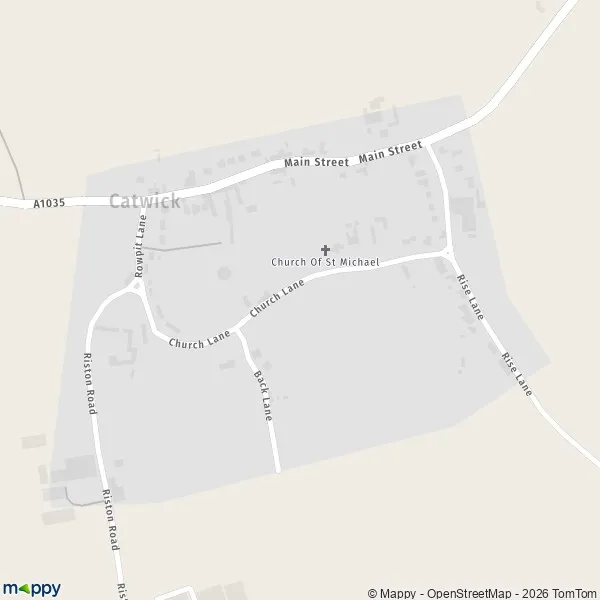 Map Catwick: map of Catwick, East Riding of Yorkshire HU17 5 and ...