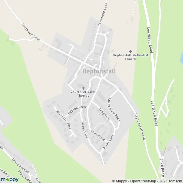 Map Heptonstall: map of Heptonstall, Calderdale HX7 7 and practical ...