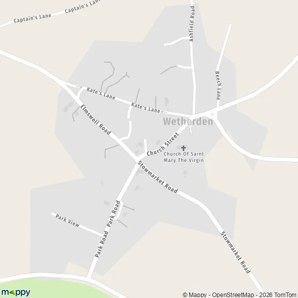 Map Wetherden: map of Wetherden, Mid Suffolk IP14 3 and practical ...