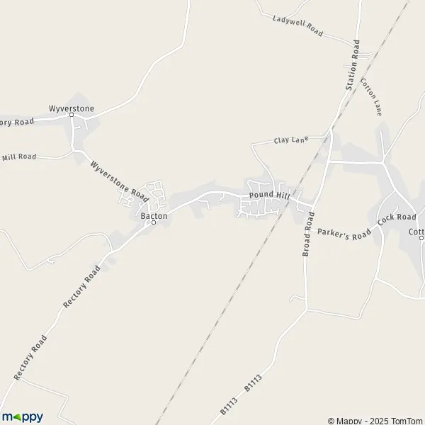 Map Bacton: map of Bacton, Mid Suffolk IP14 4 and practical information
