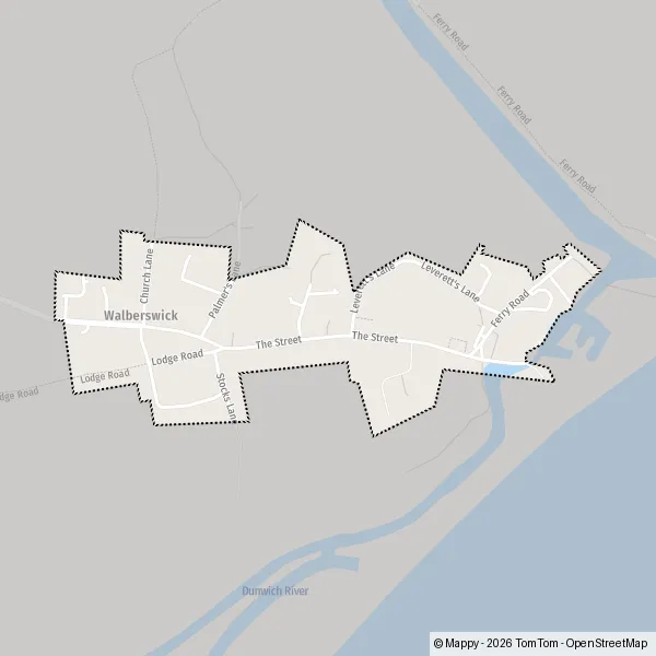 Map Walberswick: map of Walberswick, East Suffolk Council IP18 6 and ...