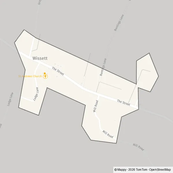 Map Wissett: map of Wissett, East Suffolk Council IP19 0 and practical ...