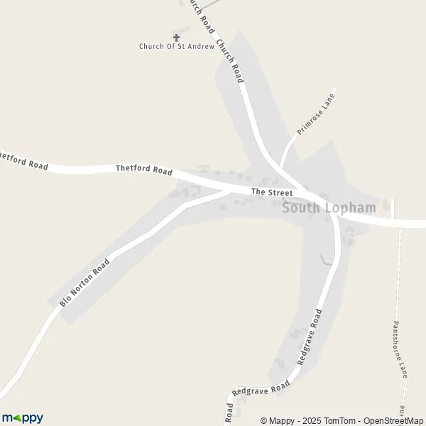 Map Bressingham Common: map of Bressingham Common (IP22 2) and ...