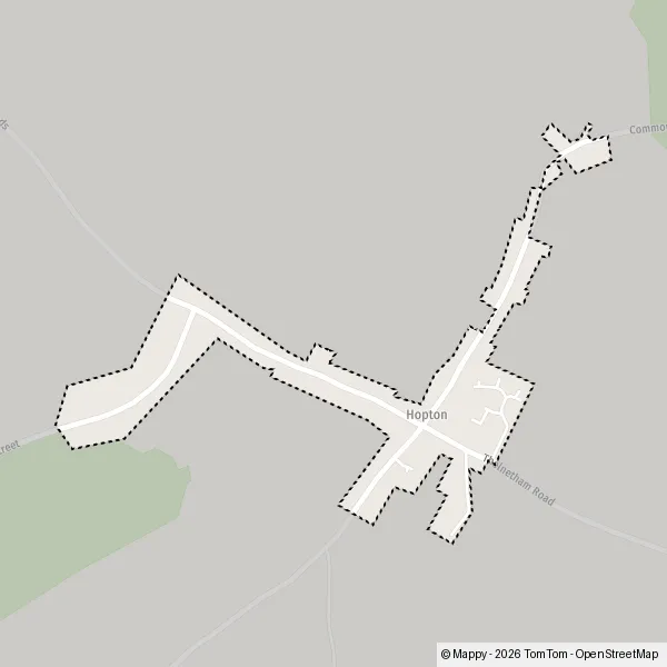 Map Hopton: map of Hopton, Saint Edmundsbury IP22 2 and practical ...