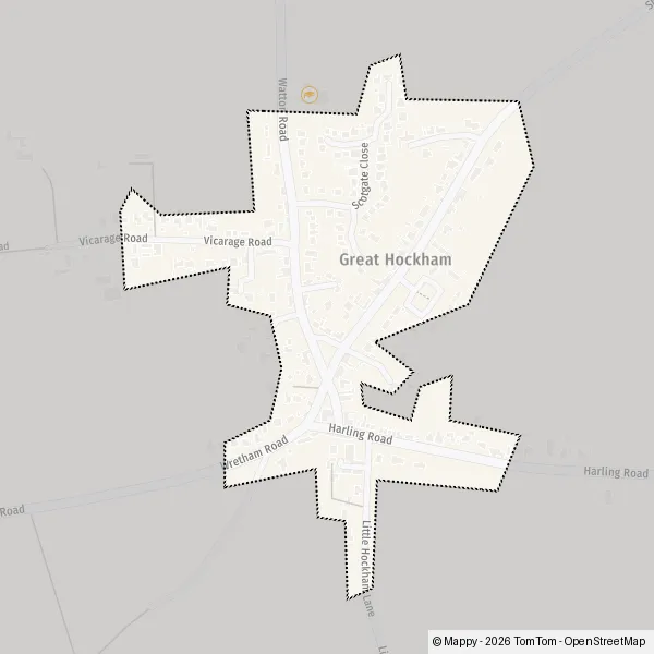 Map Great Hockham: map of Great Hockham, Breckland IP24 1 and practical ...
