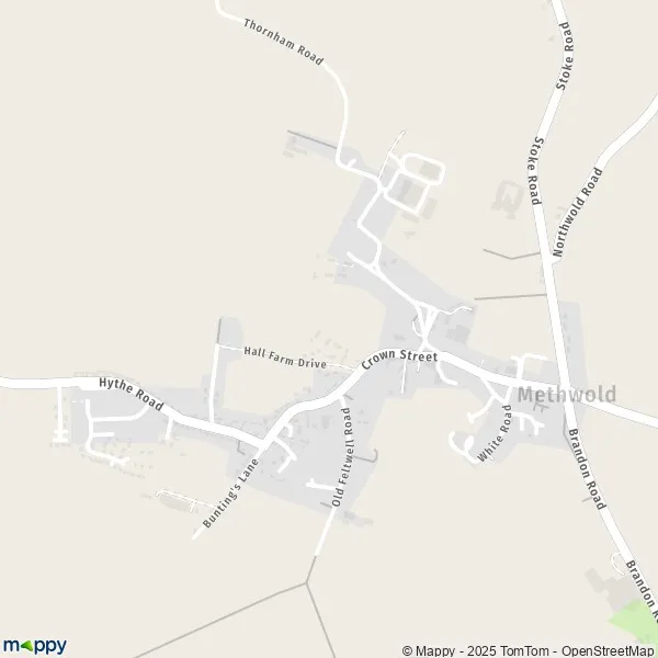 Map Methwold: map of Methwold, King's Lynn and West Norfolk IP26 4 and ...