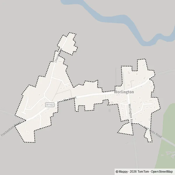 Map Worlington: map of Worlington, Saint Edmundsbury IP28 8 and ...