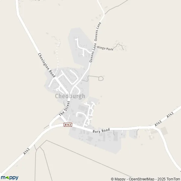 Map Chedburgh: map of Chedburgh, Saint Edmundsbury IP29 4 and practical ...