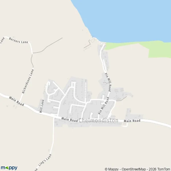 Map Chelmondiston: map of Chelmondiston, Babergh IP9 1 and practical ...