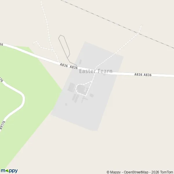 Map Easter Fearn: map of Easter Fearn, Highland IV24 3 and practical ...