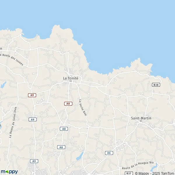 Map Trinity: map of Trinity (JE2 3) and practical information