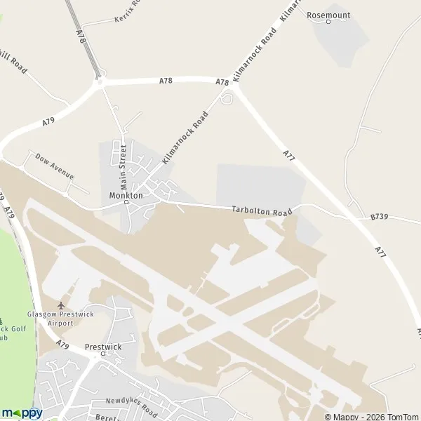 Map Monkton: map of Monkton, South Ayrshire KA9 2 and practical information