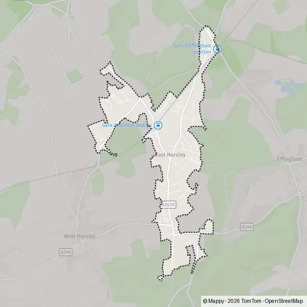Map East Horsley: map of East Horsley, Guildford KT24 5 and practical ...