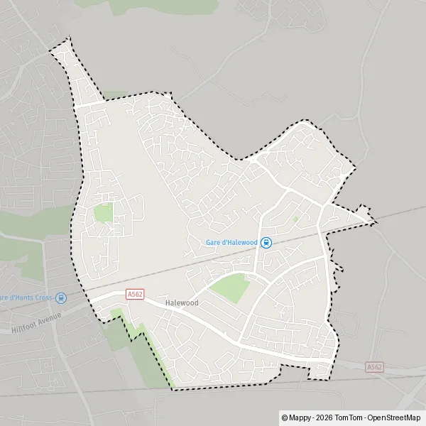 Map Halewood Doorstep Green: map of Halewood Doorstep Green, Liverpool ...