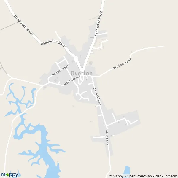 Map Overton: map of Overton, Lancaster LA3 3 and practical information