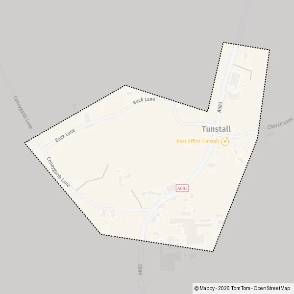 Map Tunstall: map of Tunstall, Lancaster LA6 2 and practical information